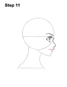 How to Draw a Basic Manga Girl Head (Side View) || Step-by-Step ...