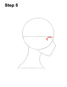 How to Draw a Basic Manga Girl Head (Side View) || Step-by-Step ...