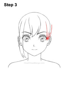 How to Draw a Manga Girl with Short Hair (Front View) || Step-by-Step ...