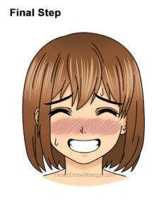 How to Draw a Manga Girl Embarrassed || Step-by-Step Pictures – How 2 ...